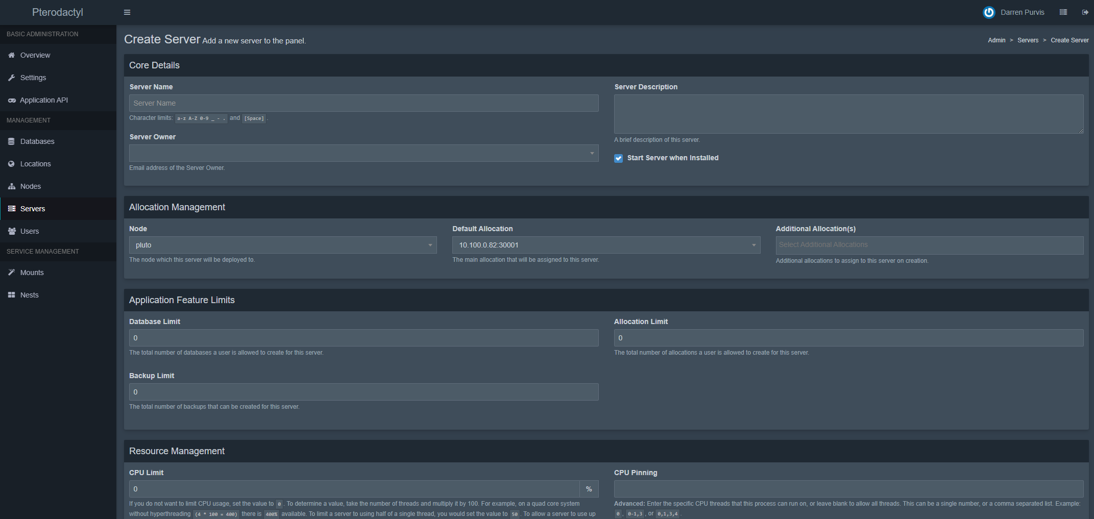 Build your own games server with Pterodactyl