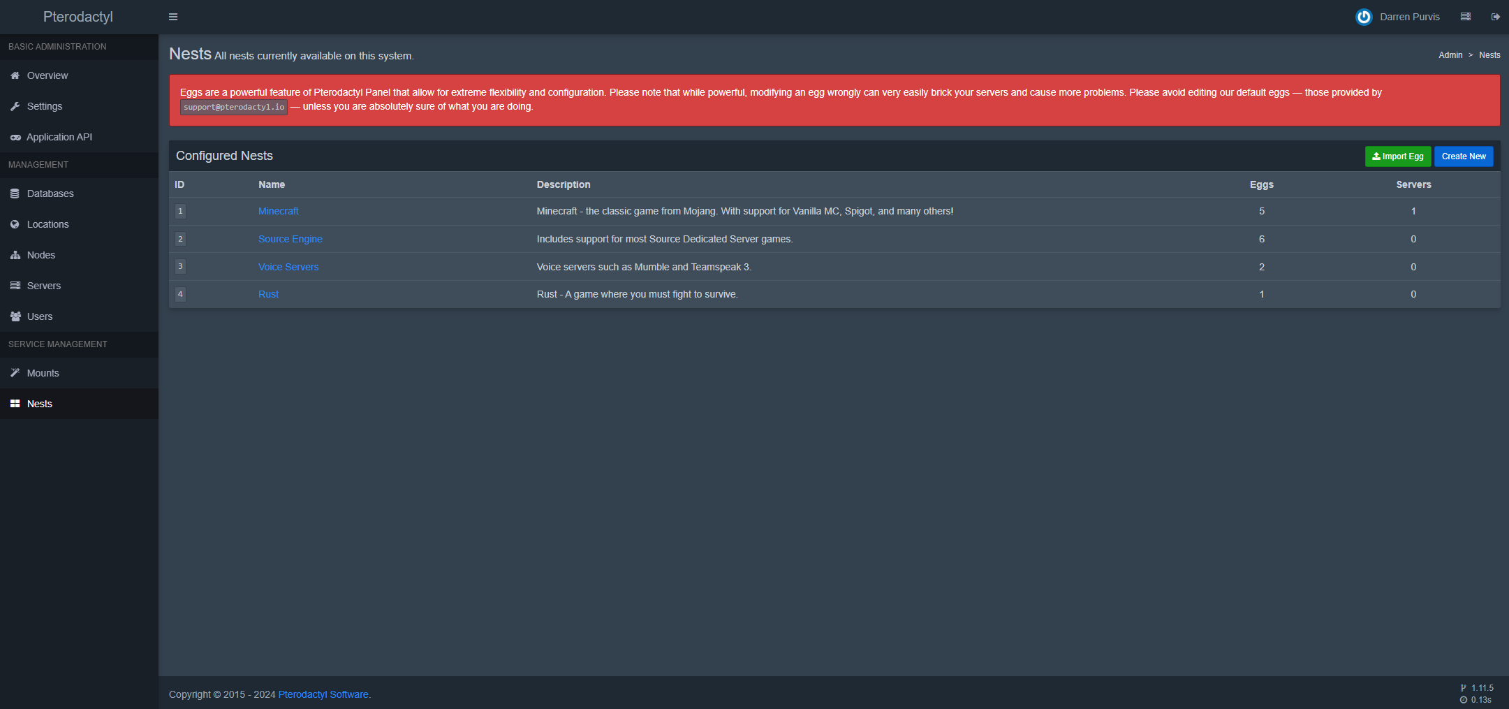Build your own games server with Pterodactyl